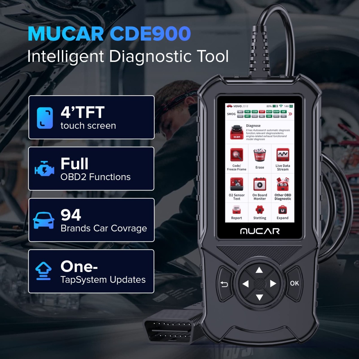 MUCAR CDE900 OBD II Car Diagnostic Tool