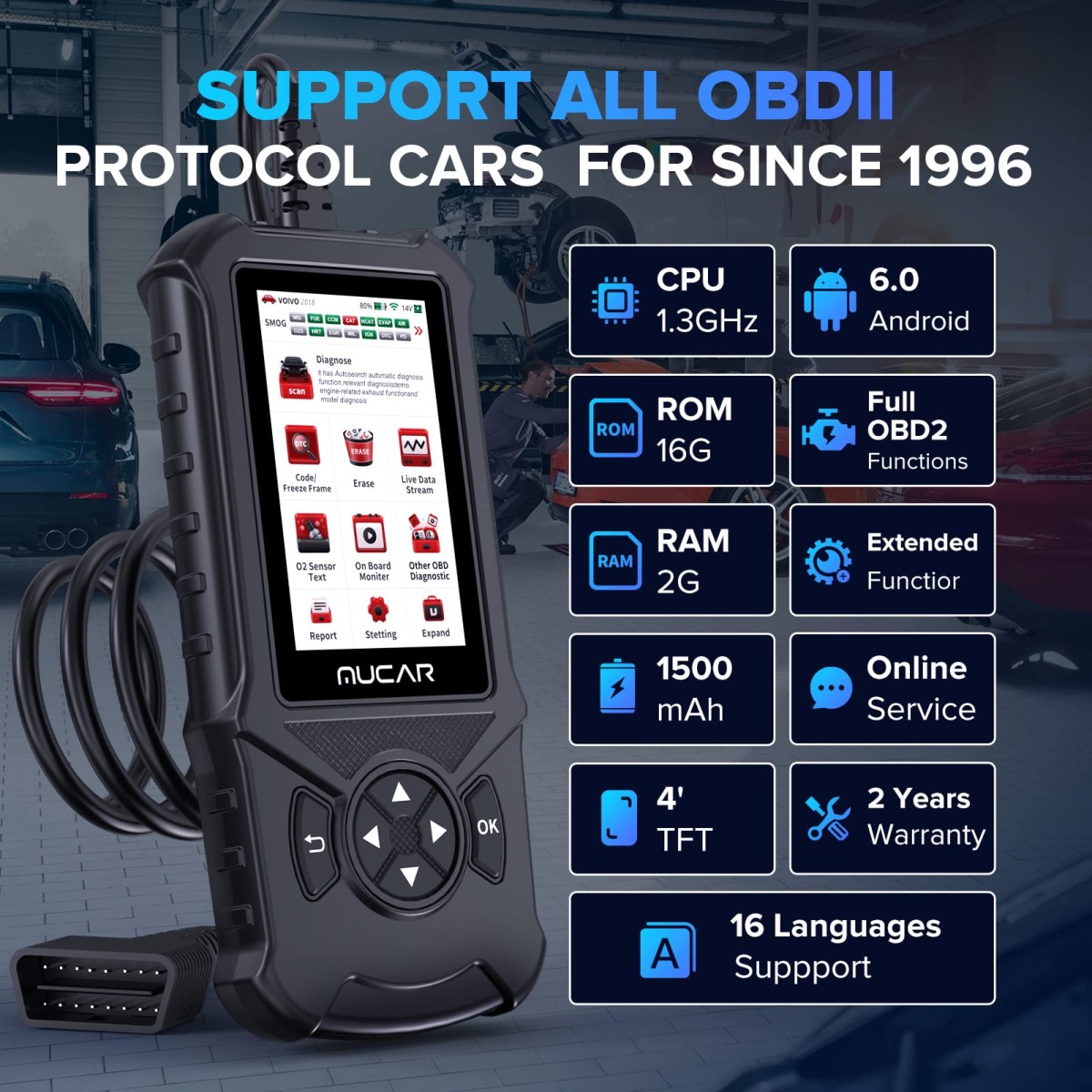 MUCAR CDE900 OBD II Car Diagnostic Tool